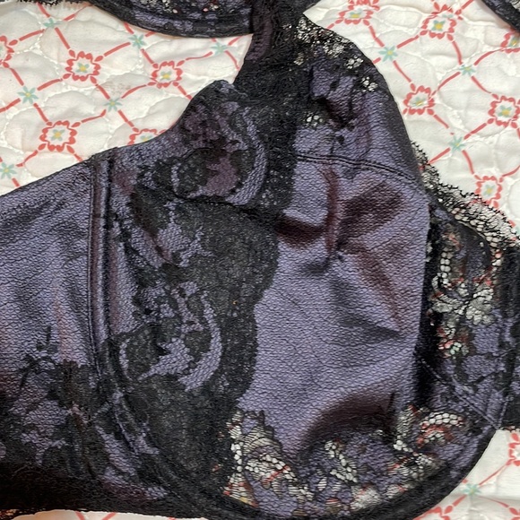 Wacoal | Intimates & Sleepwear | Wacoal Royal Blue Satin And Black Lace ...